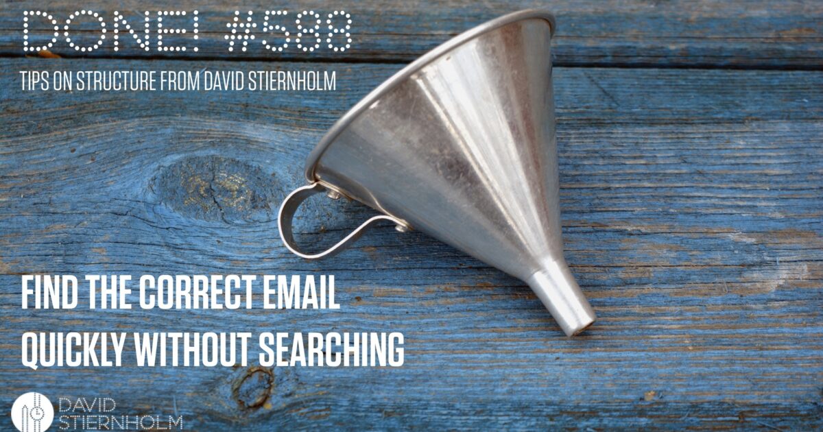 Podcast: Done! No. 588 - Find the correct email… | David Stiernholm