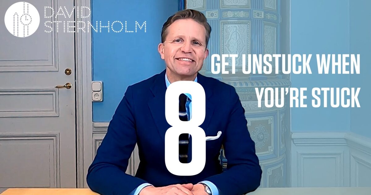 Video: Eight kickstart verbs to get stuck tasks… | David Stiernholm